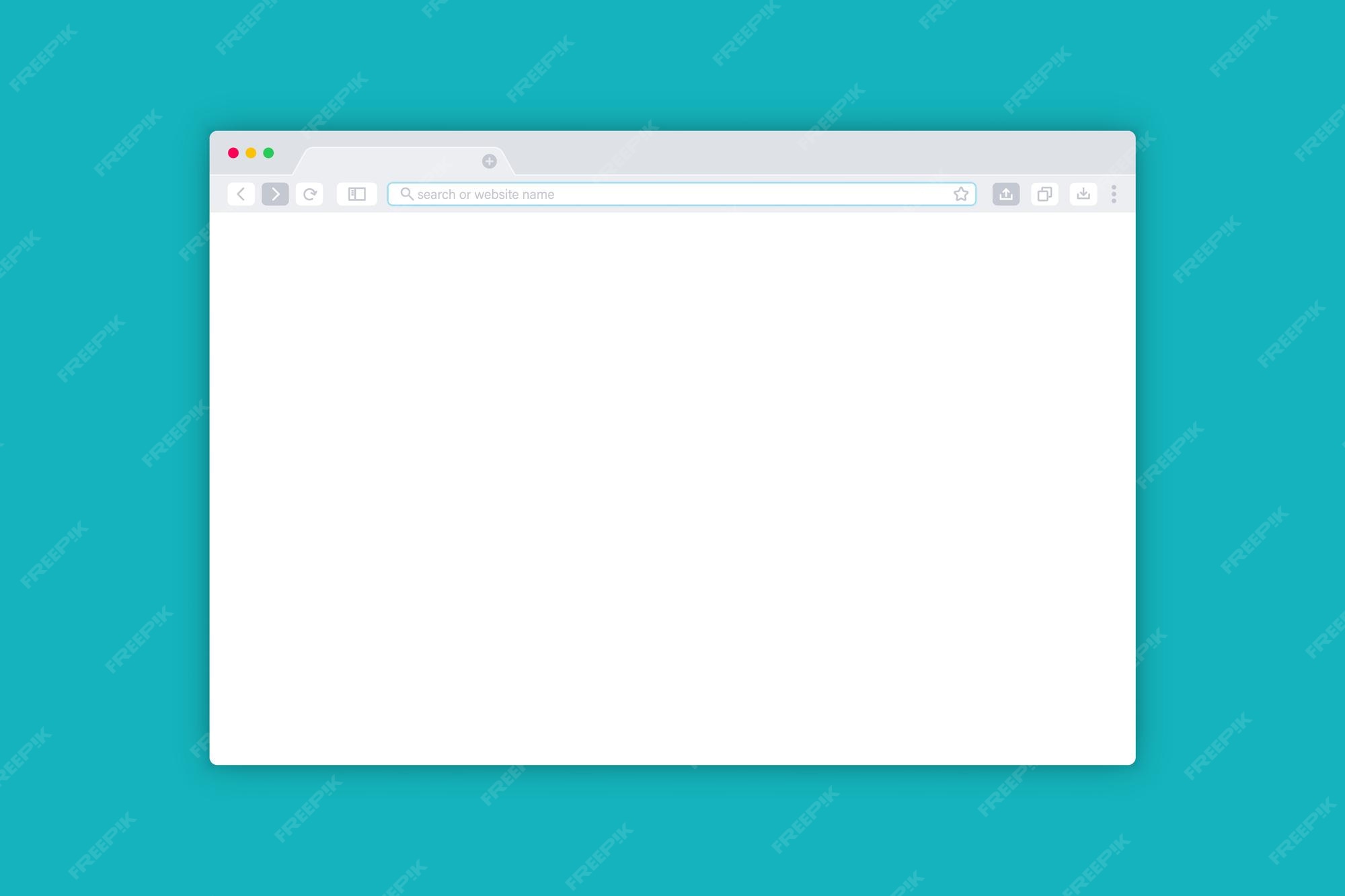 Premium Vector | Simple Browser window. Interface web Browser. Web template window screen mockup ...
