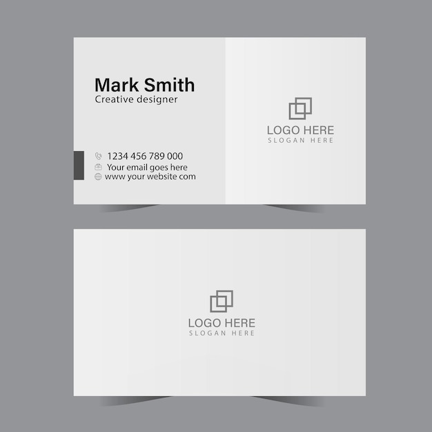 Premium Vector | Simple minimalist business card design Premium Vector | Simple minimalist business card design