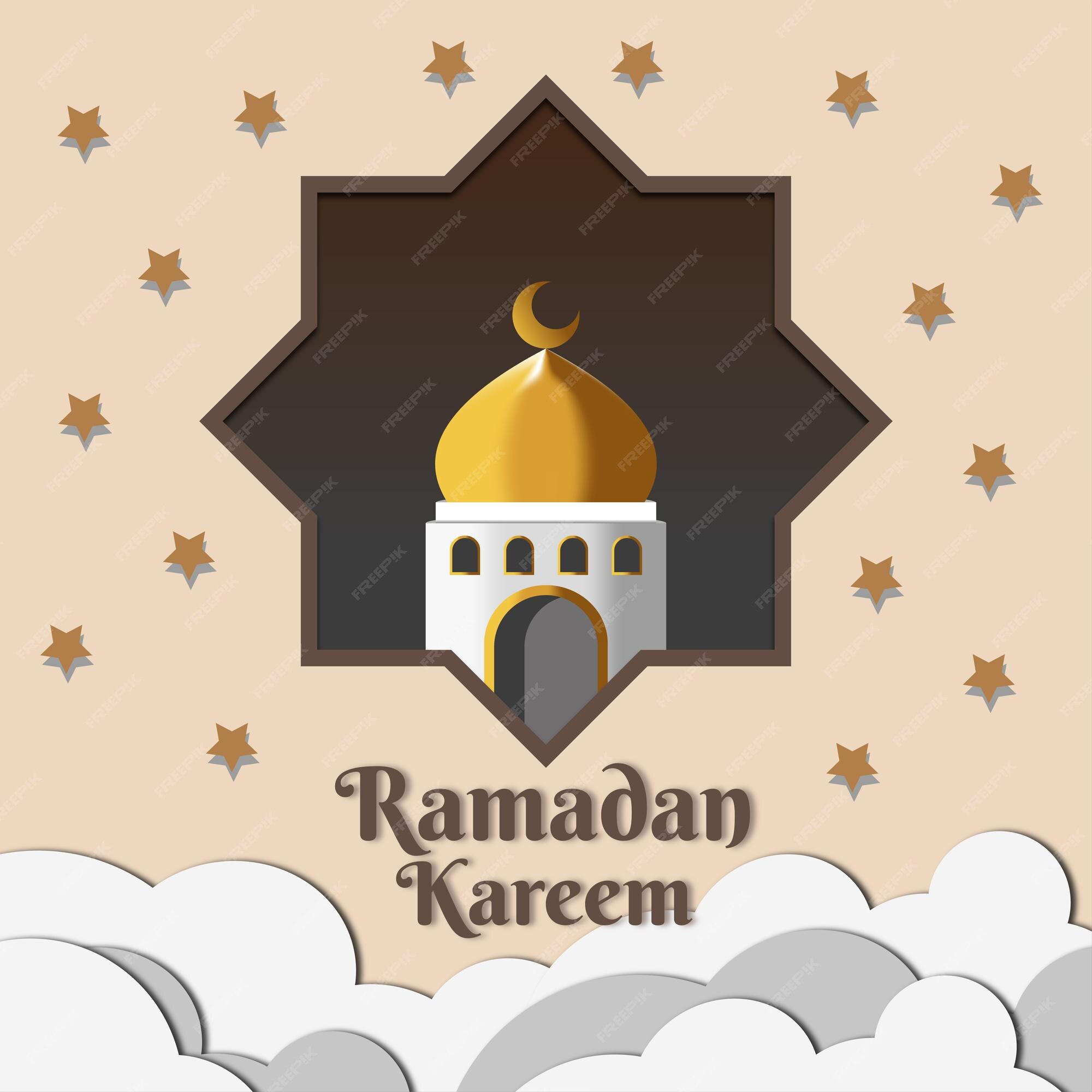 Premium Vector | Simple ramadan kareem vector illustration Premium Vector | Simple ramadan kareem vector illustration