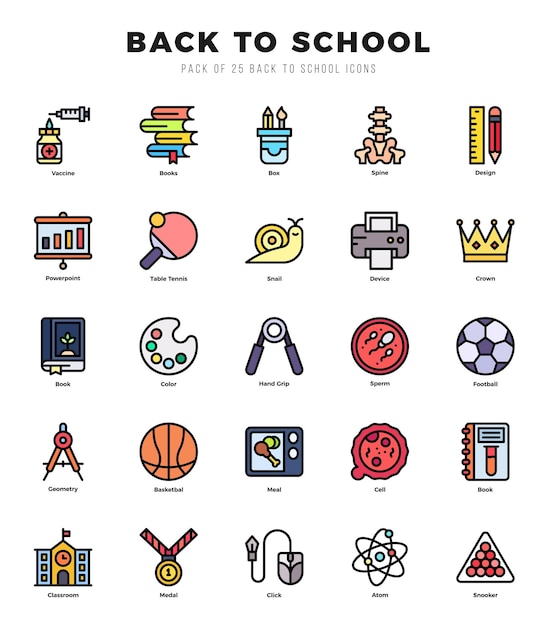 Premium Vector Simple Set Of Back To School Related Vector Lineal
