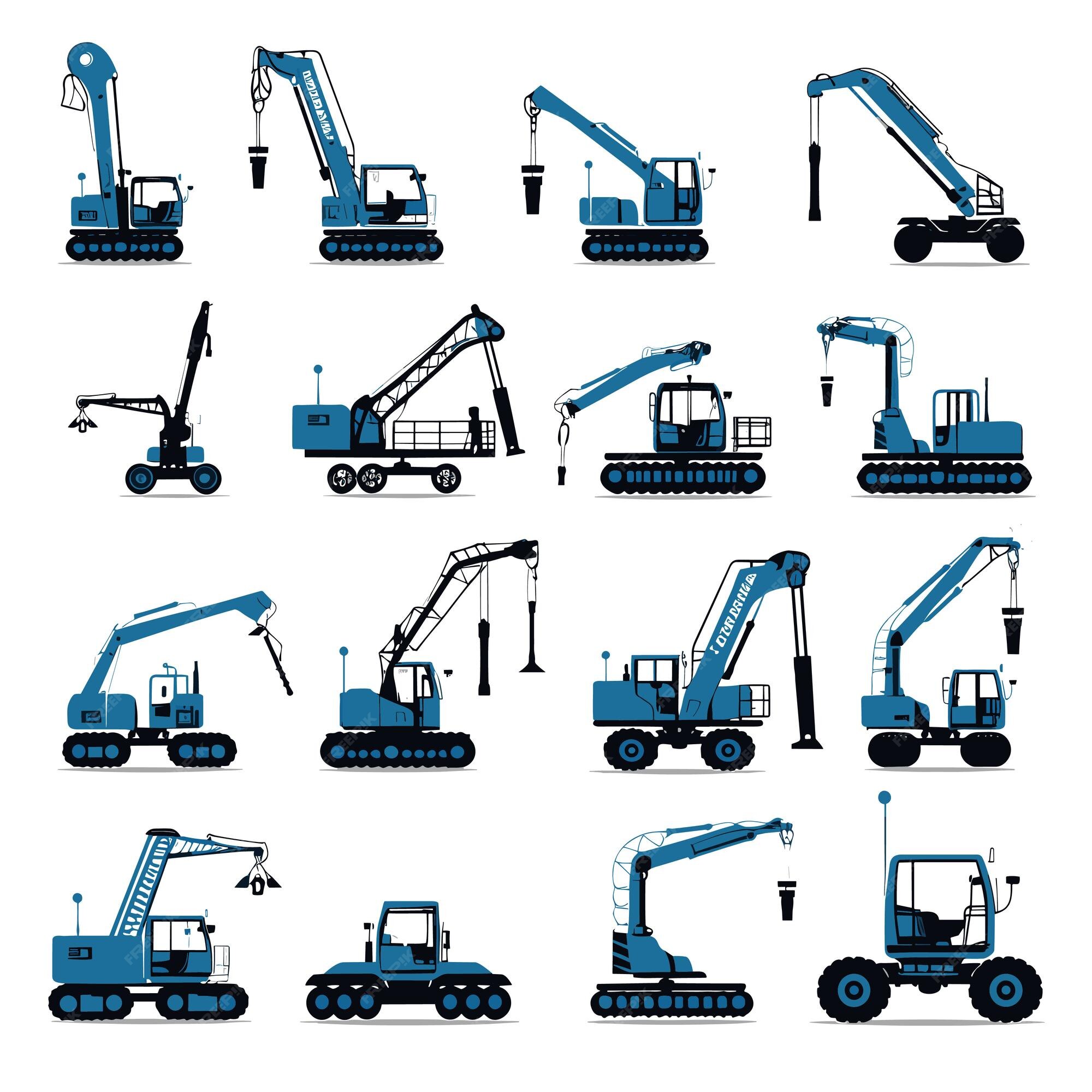 Premium Vector Simple Set Of Loader Machine Vector Silhouette