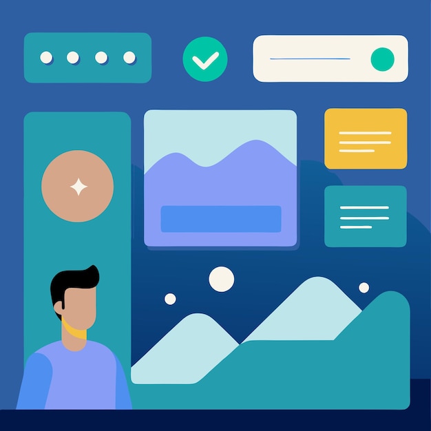 Simple Web UI elements kit graphic | Premium AI-generated vector Simple Web UI elements kit graphic | Premium AI-generated vector