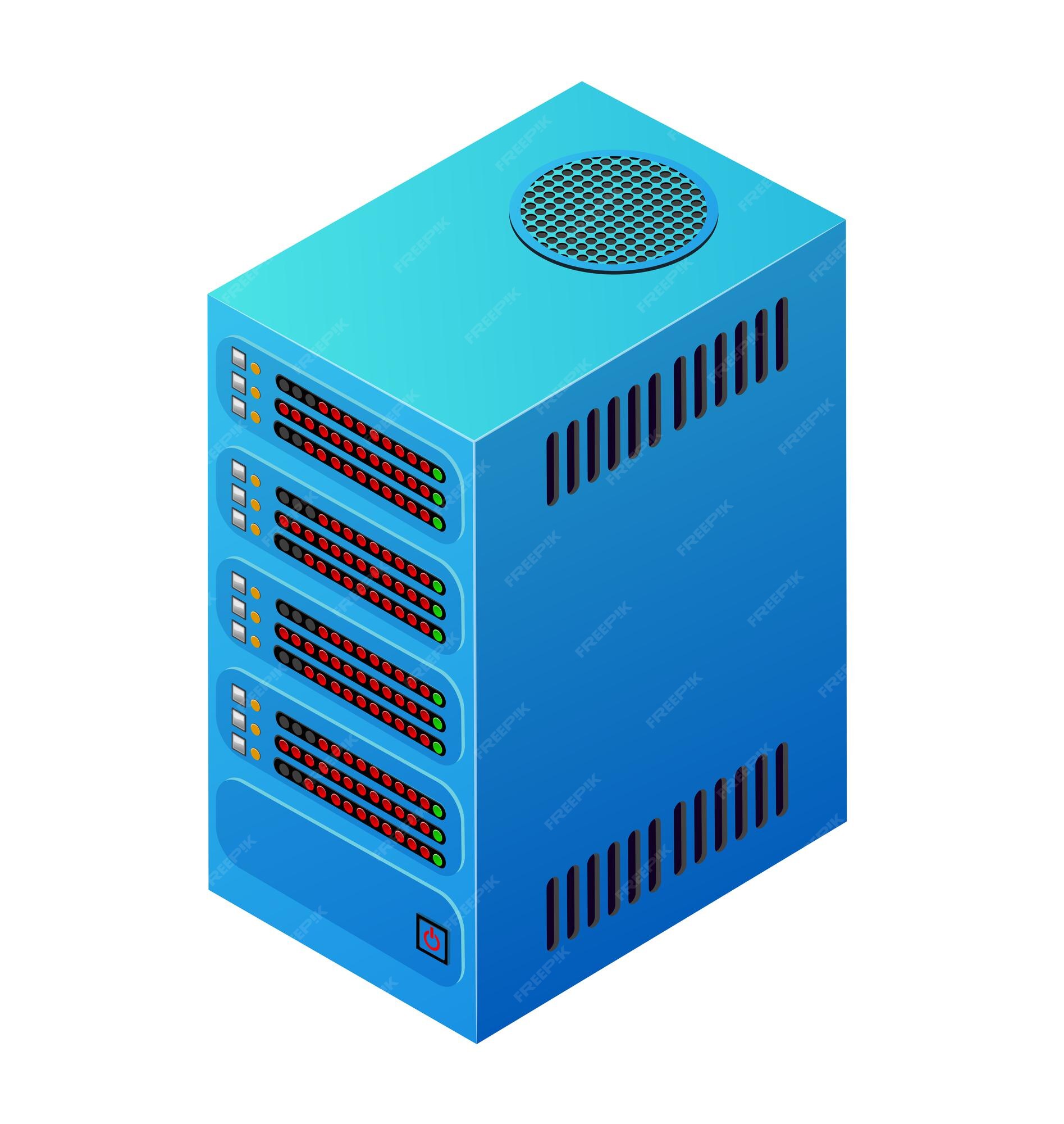 Premium Vector Single Server Network Technology Of Connection Data