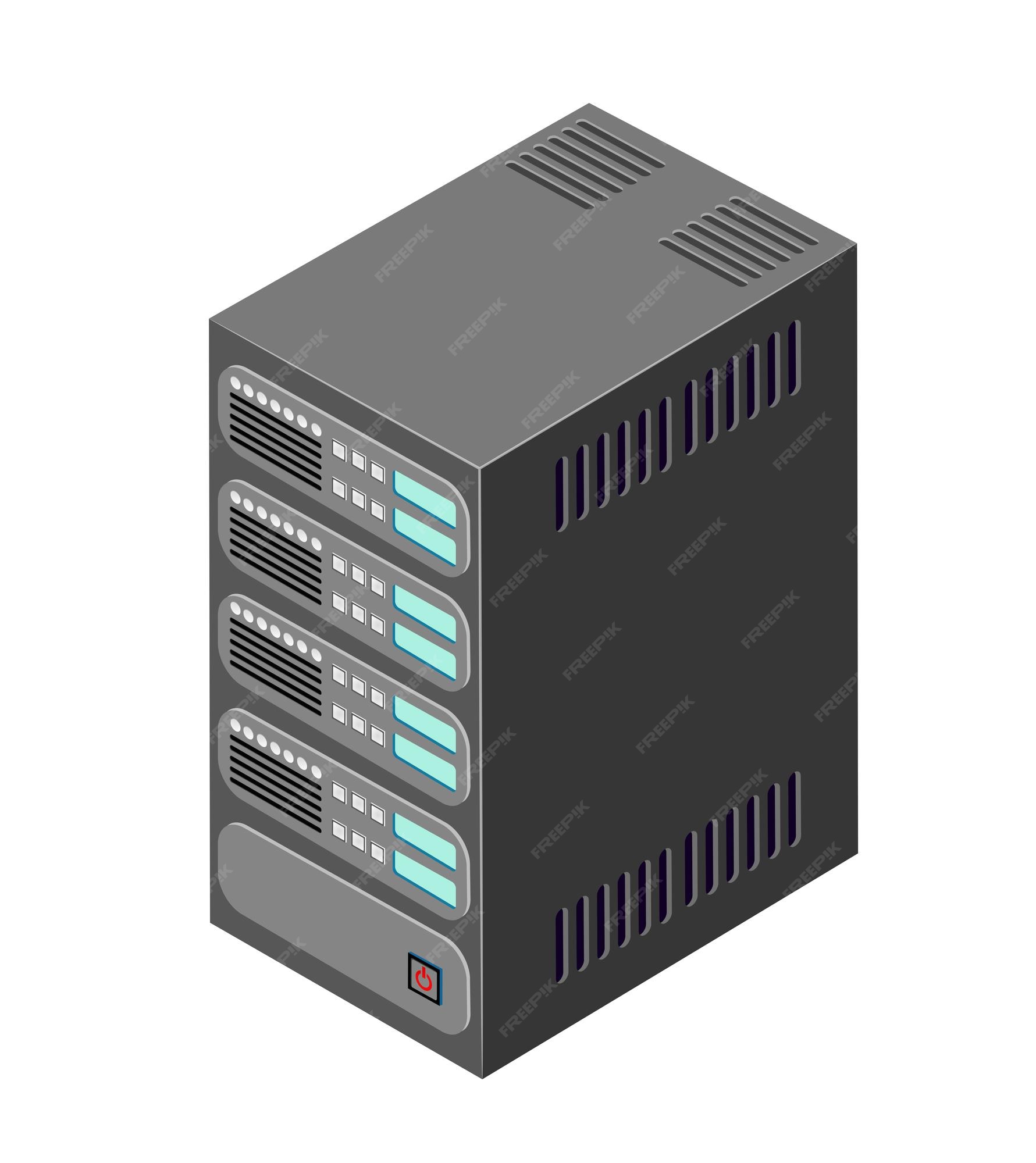 Premium Vector Single Server Network Technology Of Connection Data