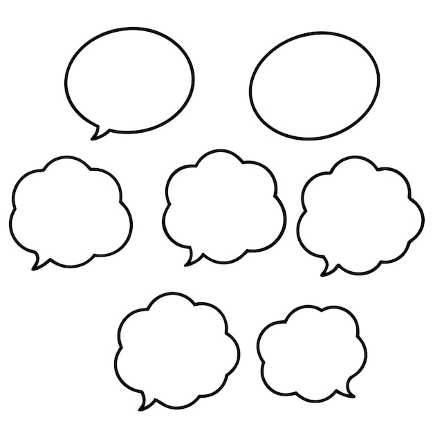 Six different blank speech bubbles for design | Premium AI-generated vector Six different blank speech bubbles for design | Premium AI-generated vector