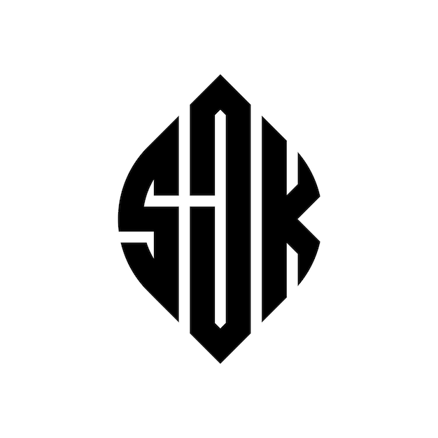 Premium Vector Sjk Circle Letter Logo Design With Circle And Ellipse Shape Sjk Ellipse Letters