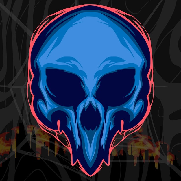 Premium Vector | Skull illustration art mascot logo Premium Vector | Skull illustration art mascot logo