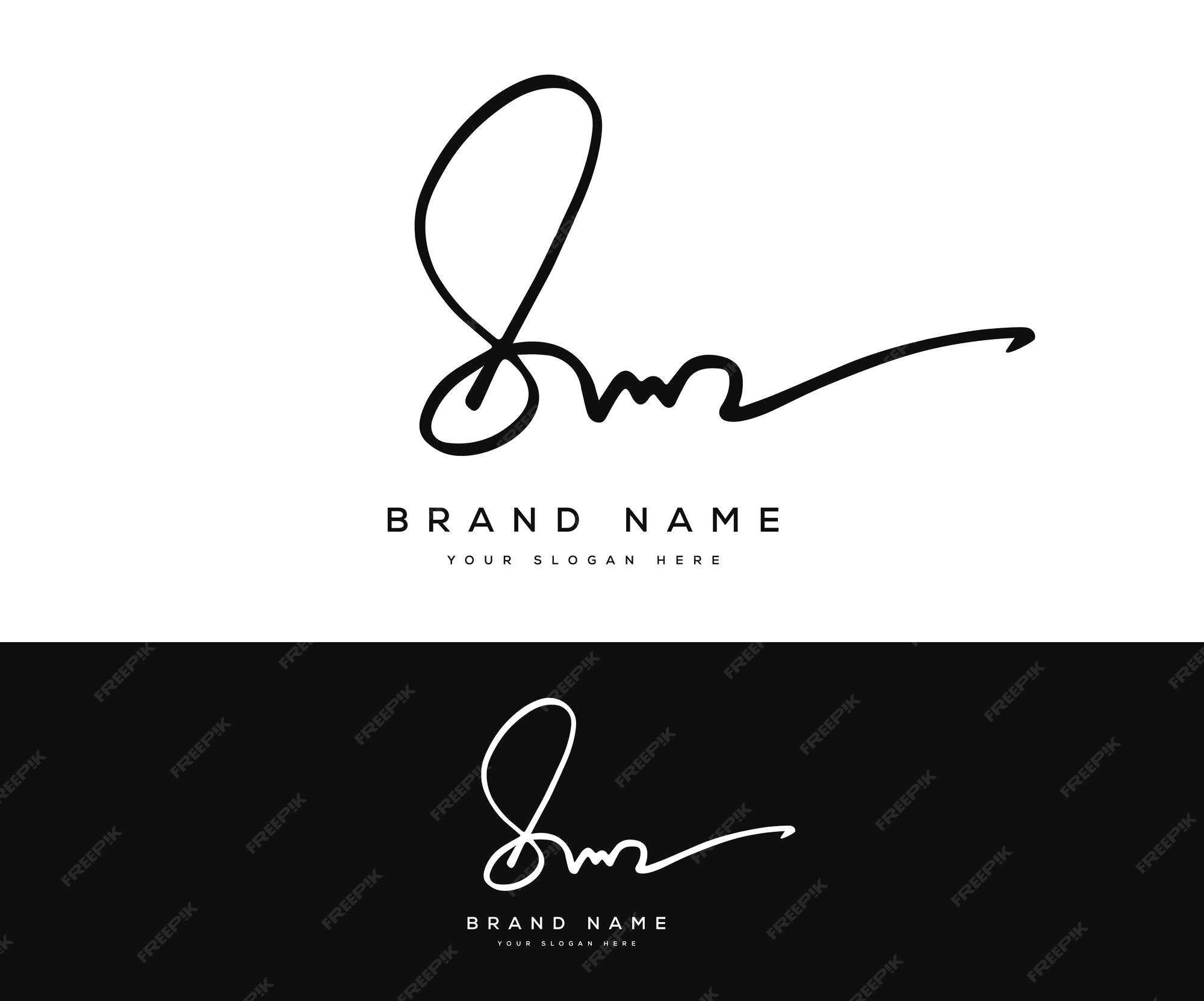 Premium Vector | Sm initial handwritten signature logo Premium Vector | Sm initial handwritten signature logo