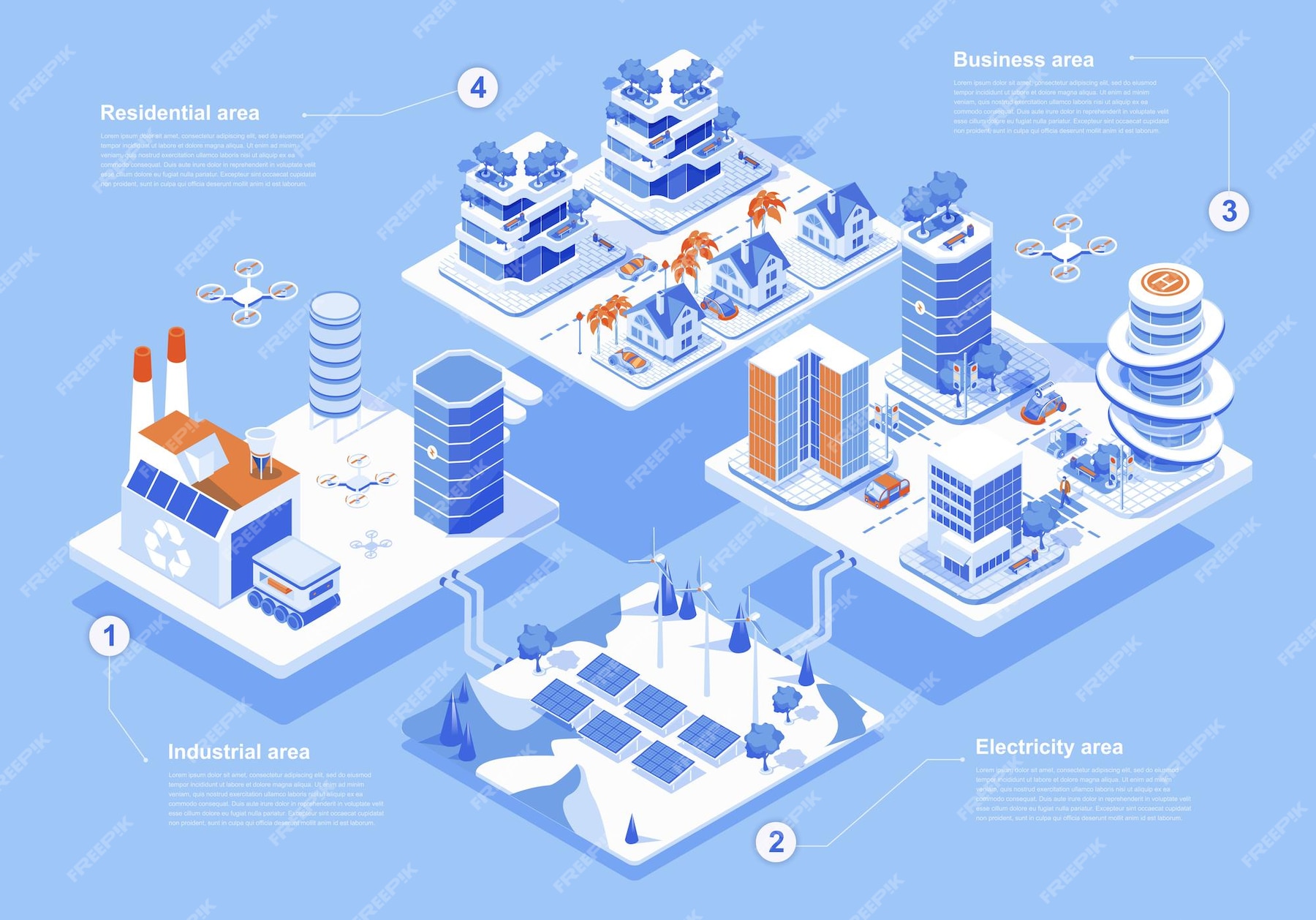 Концепция умного города 3d изометрическая веб-сцена с инфографикой ... Концепция умного города 3d изометрическая веб-сцена с инфографикой ...