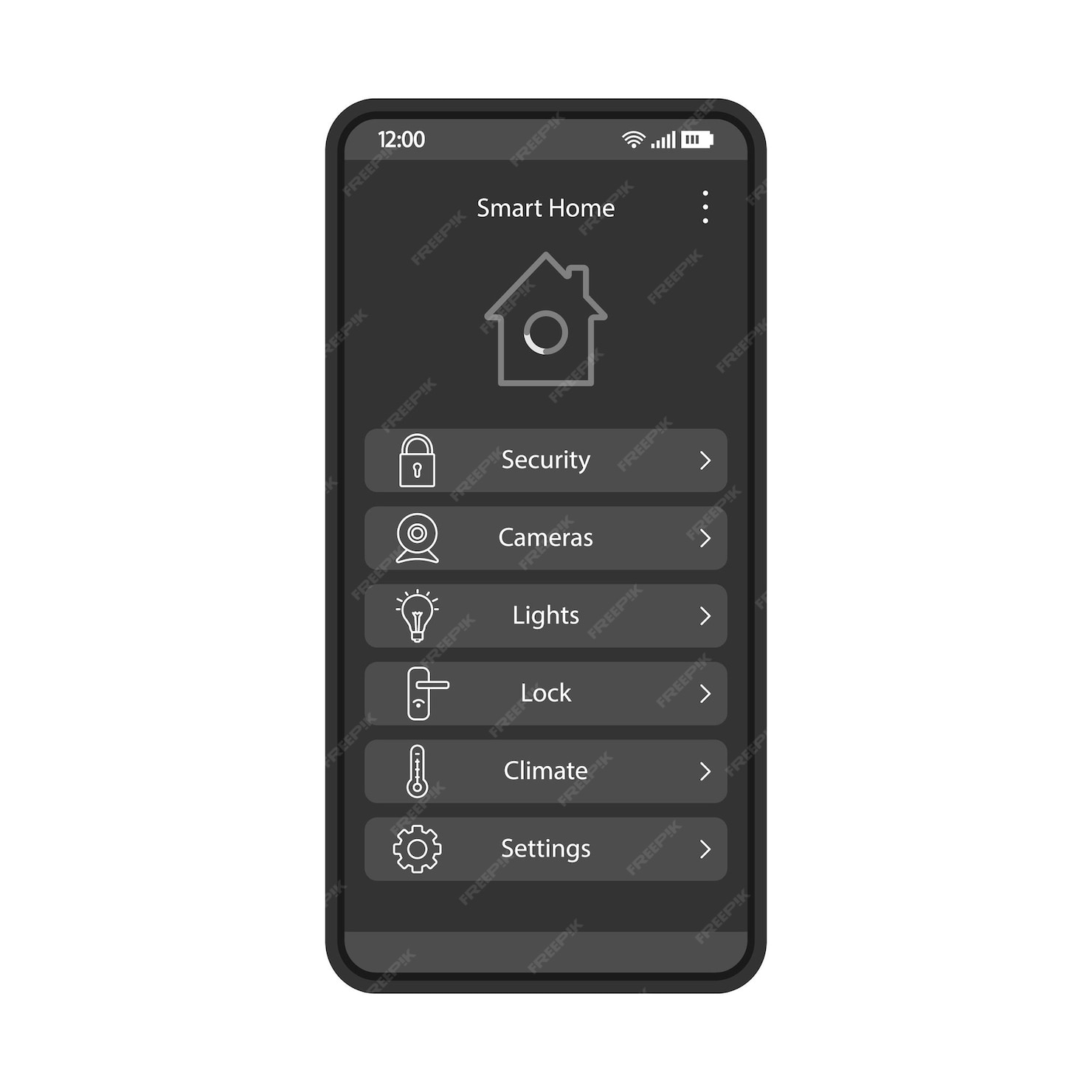 Premium Vector | Smart home app interface vector template mobile app ...