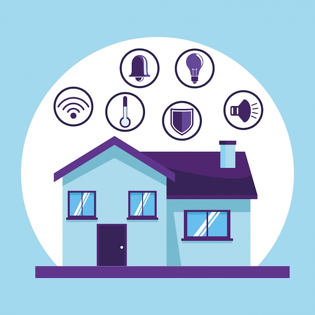 Premium Vector | Smart house voice recognition Premium Vector | Smart house voice recognition