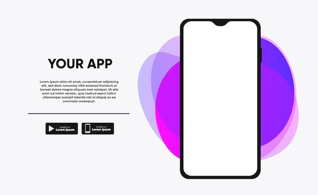 Premium Vector Smartphone Application Promo For Download App Landing