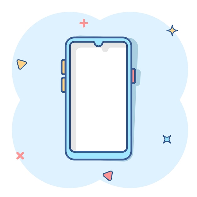 Premium Vector | Smartphone blank screen icon in comic style mobile ... Premium Vector | Smartphone blank screen icon in comic style mobile ...