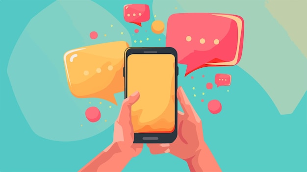 Smartphone Chat Notification Messages Vector Graphic | Premium AI ... Smartphone Chat Notification Messages Vector Graphic | Premium AI ...
