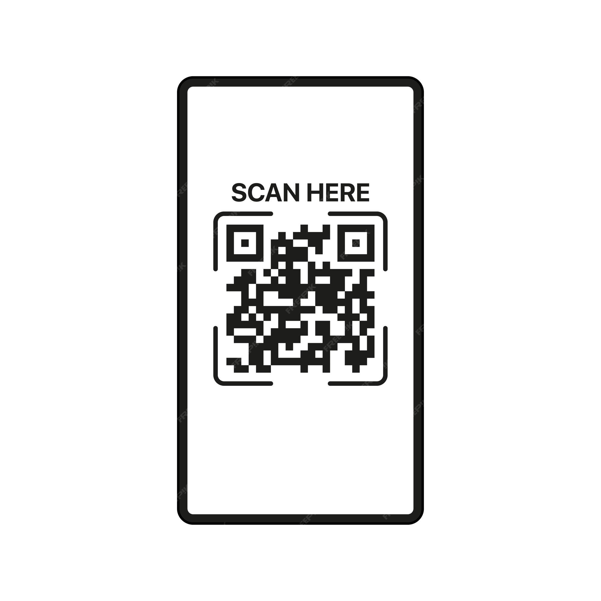 화면에 Qr 코드가 있는 스마트폰 아이콘 화면에 표시된 Qr 코드가 있는 스마트폰을 특징으로 하는 아이콘은 모바일에 Qr 코드