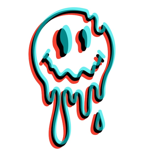 Premium Vector | Smile melt face abstract neon glitch modern distorted ... Premium Vector | Smile melt face abstract neon glitch modern distorted ...