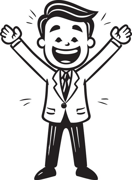 Smiling Business Director Vector Black Logo Design of a Smiling Stick ... Smiling Business Director Vector Black Logo Design of a Smiling Stick ...