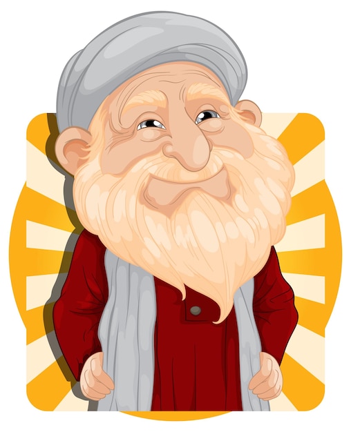Premium Vector | Smiling Elderly Man Illustration Premium Vector | Smiling Elderly Man Illustration