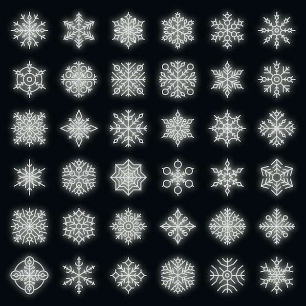 Premium Vector | Snowflake icons set. outline set of snowflake vector ... Premium Vector | Snowflake icons set. outline set of snowflake vector ...