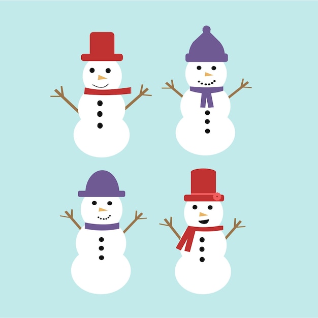Premium Vector | Snowman vectors Premium Vector | Snowman vectors