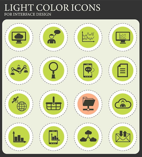 Premium Vector | Social network icon set Premium Vector | Social network icon set