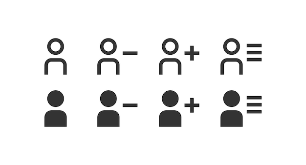 Premium Vector | Social network user minimalism icon isolated on white ... Premium Vector | Social network user minimalism icon isolated on white ...
