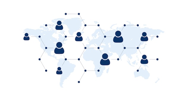Premium Vector | Social user network people network illustration Dots ... Premium Vector | Social user network people network illustration Dots ...