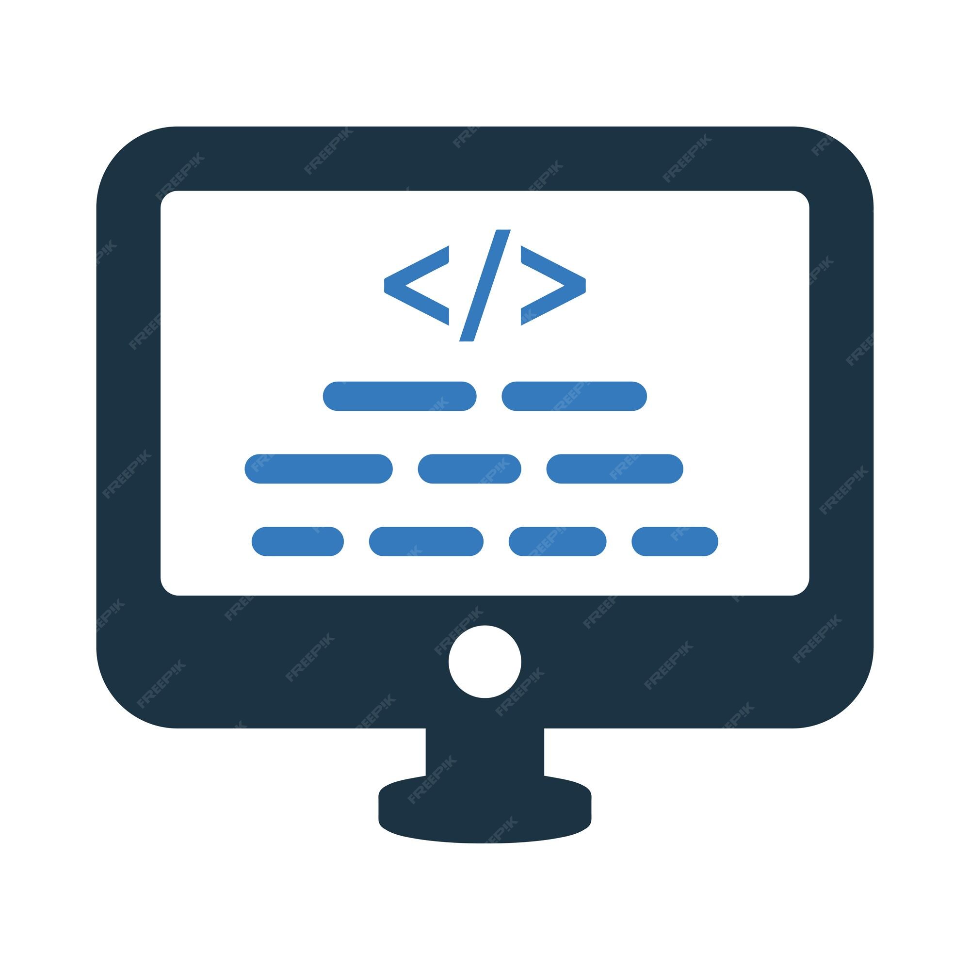 Premium Vector | Software coding html icon simple editable vector illustration