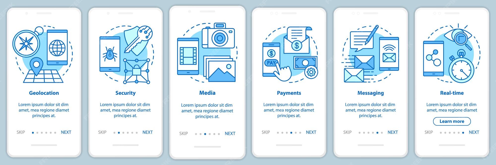 Premium Vector Software Development Onboarding Mobile App Page Screen Vector Template
