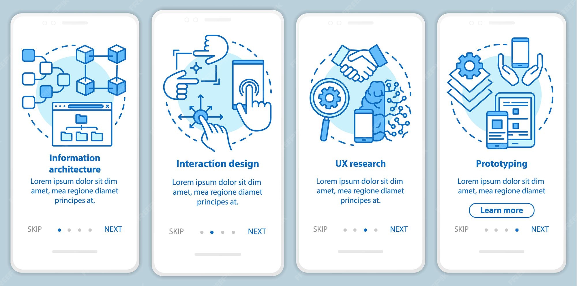 Premium Vector Software Development Onboarding Mobile App Page Screen Vector Template