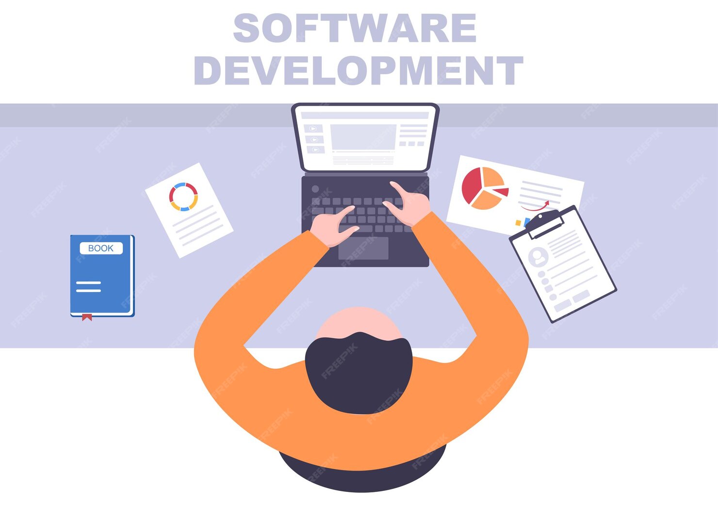 Premium Vector | Software development and programming code on computer vector illustration for ...