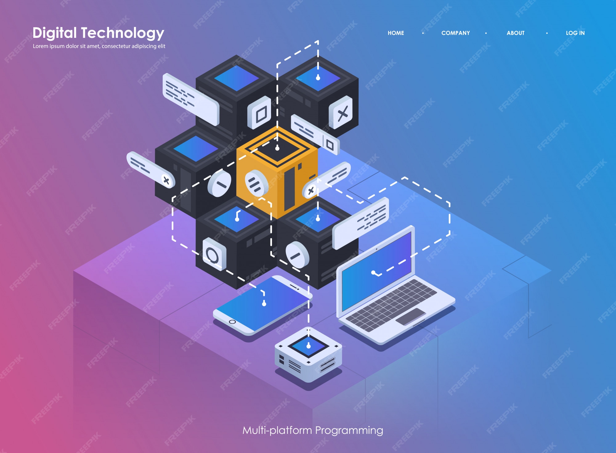 Premium Vector | Software development and programming. coding creative ...