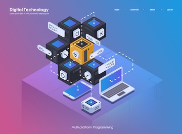 Premium Vector | Software development and programming. coding creative ...