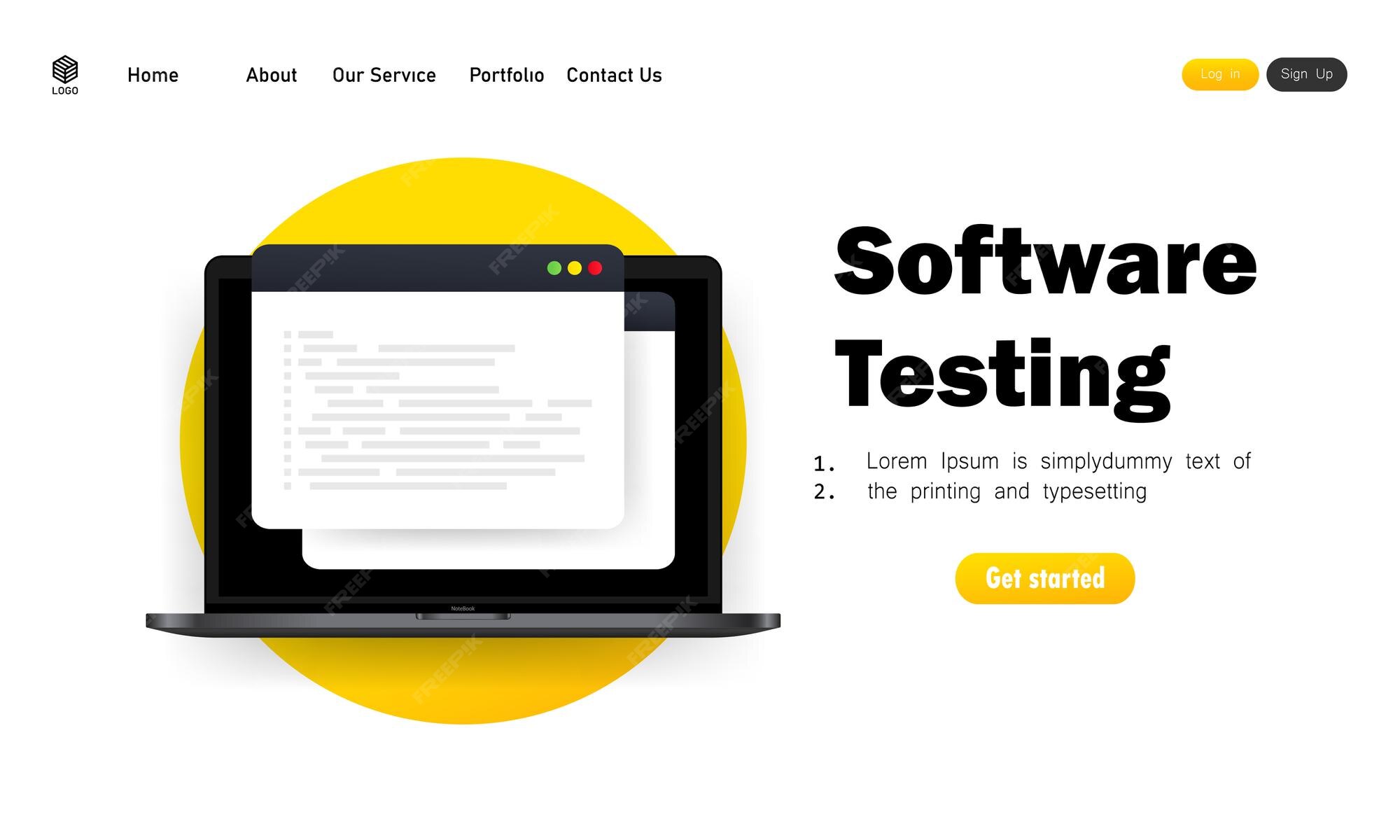 Premium Vector | Software development, programming, coding, testing ...