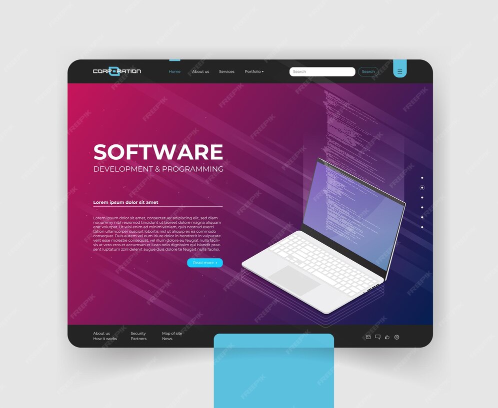 Premium Vector Software Development And Programming Program Code On Laptop Screen Big Data