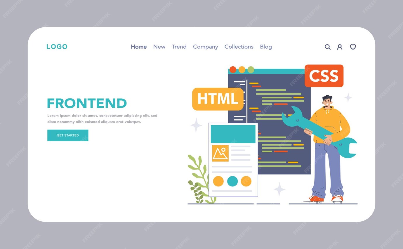 Premium Vector | Software development web banner or landing page coding backend and frontend ...