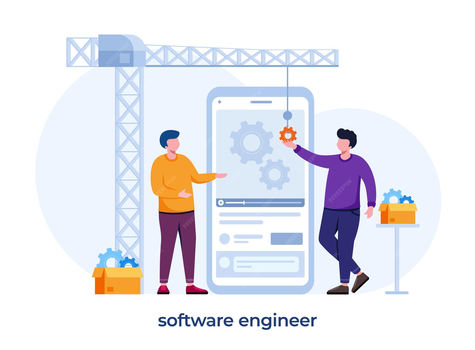 Premium Vector Software Engineer Concept Idea Of Programming And 3970