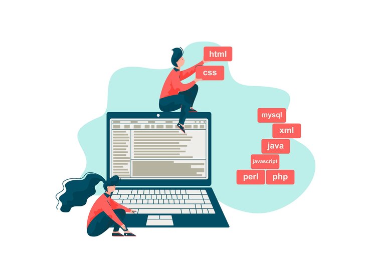 Premium Vector Software Engineer Programmers Writing Code Engineering