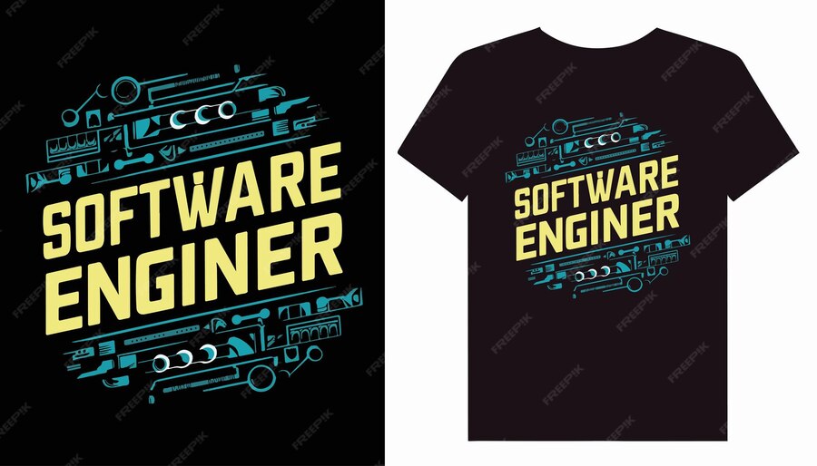 Software engineer tshirt design coding programmer developer shirt | Premium AI-generated vector