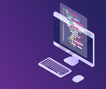 Premium Vector | Software programming coding concept