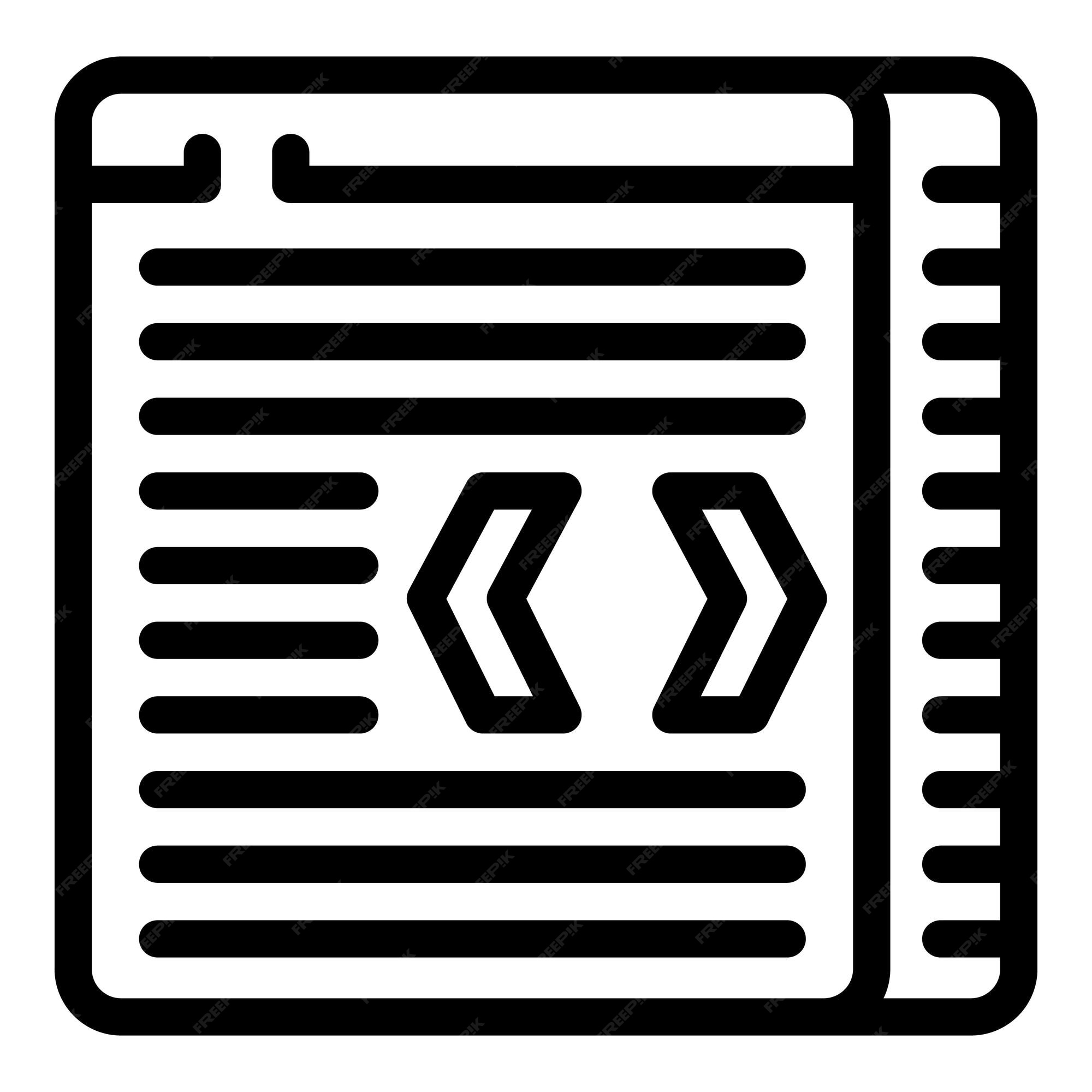 Premium Vector | Software script icon outline vector Program coding ...