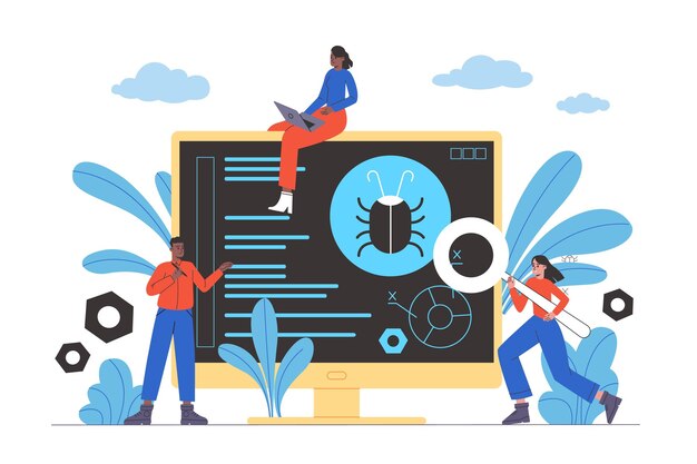 Debug Process Vectors & Illustrations for Free Download | Freepik