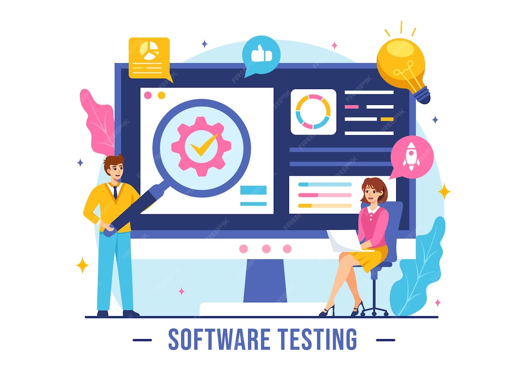 Premium Vector | Software Testing Vector Illustration featuring ...
