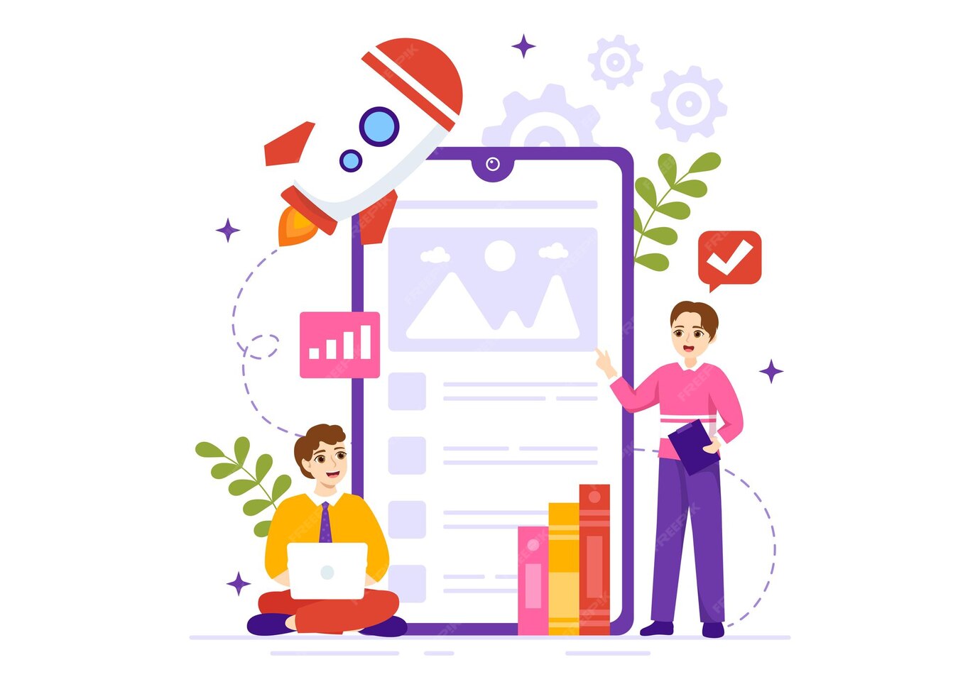 Premium Vector Software Testing Vector Illustration With Application Programming And Coding In