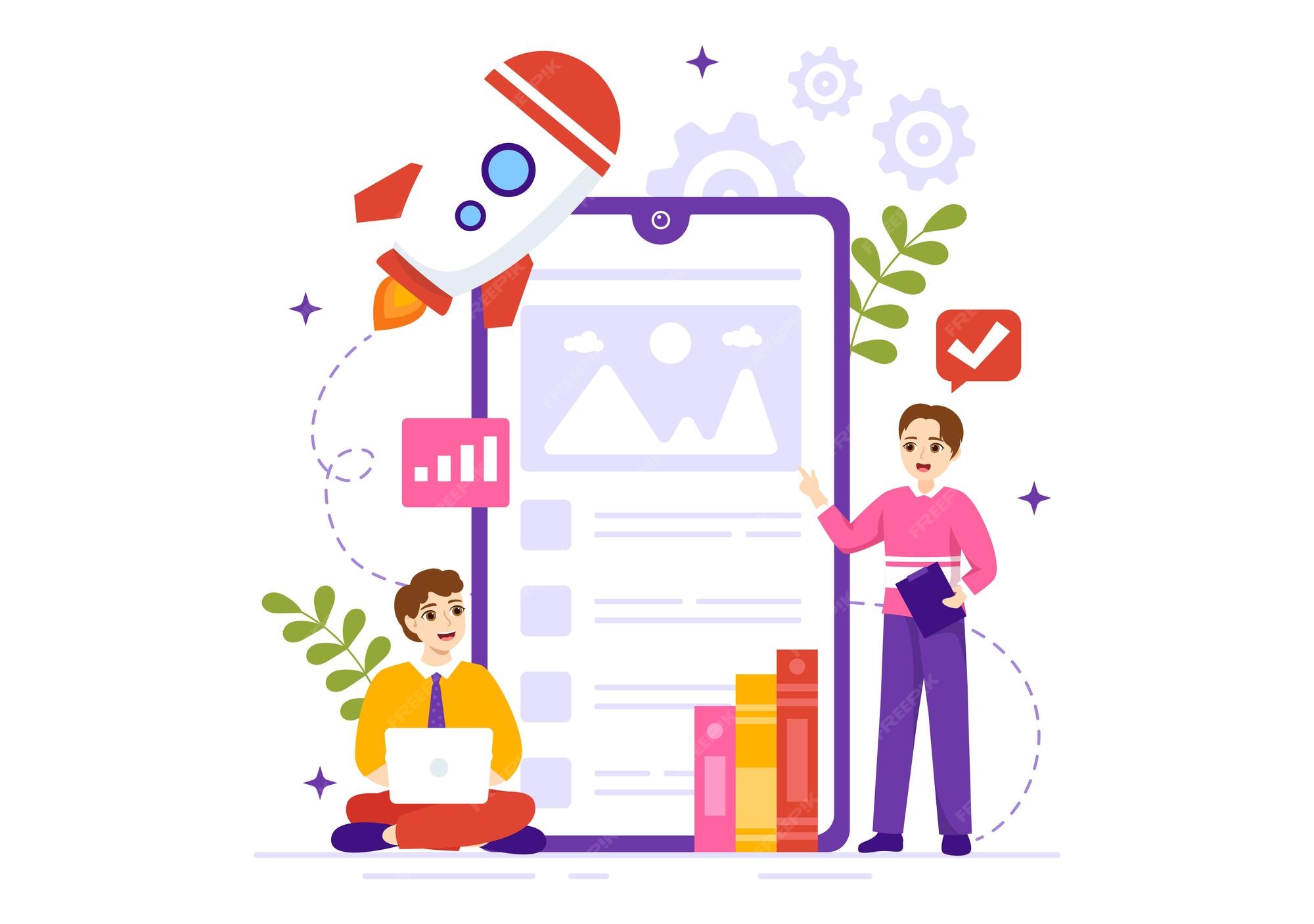 Premium Vector Software Testing Vector Illustration With Application Programming And Coding In