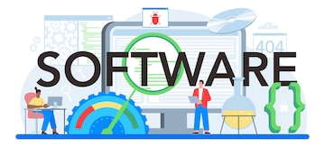 Premium Vector | Software typographic header Idea of programming and ...