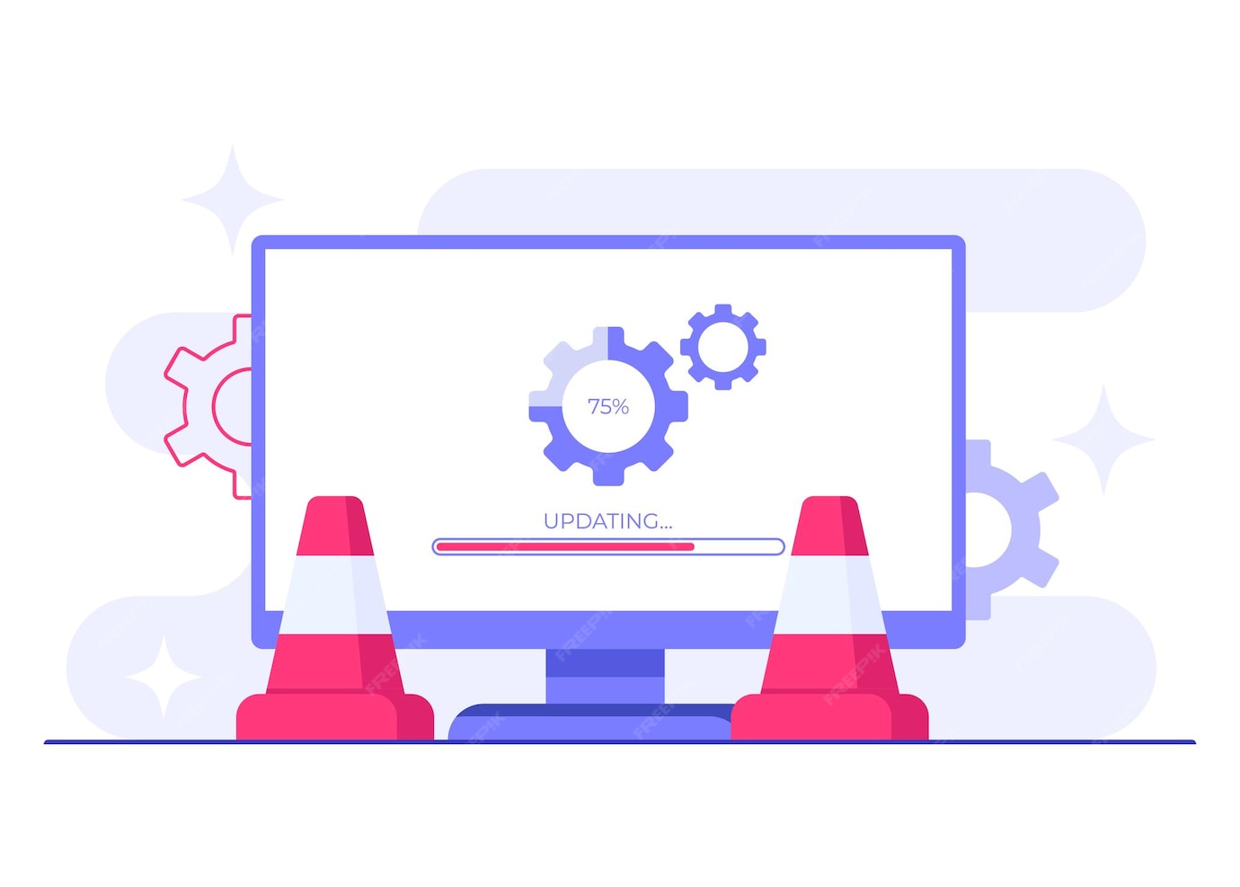 Premium Vector | Software upgrade process on device Loading bar on the screen Loading speed Fast ...