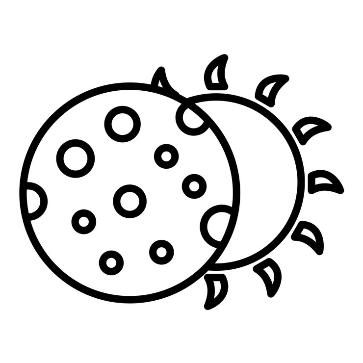 Premium Vector | Solar eclipse vector illustration style Premium Vector | Solar eclipse vector illustration style