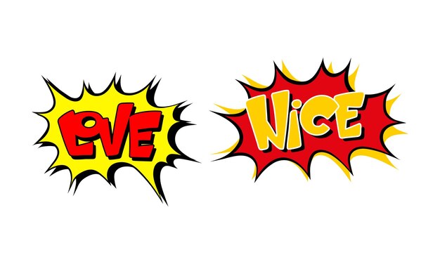 Premium Vector | Sound speech bubbles with word inside vector set Premium Vector | Sound speech bubbles with word inside vector set