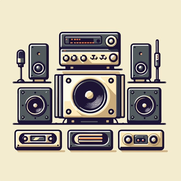 Sound System Vector Image Premium Ai Generated Vector
